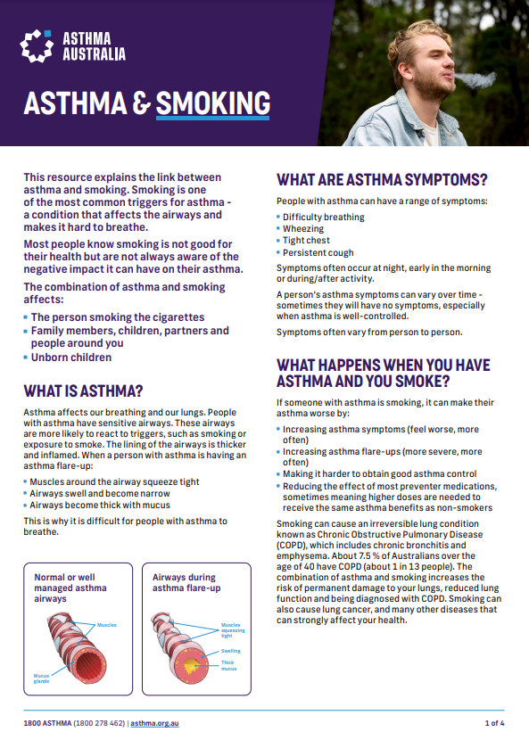 Cigarette smoke - Asthma Australia